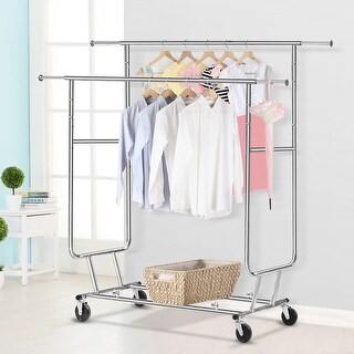 Collapsible Garment Rack, Metal, Silver - Bed Bath & Beyond - 36851182