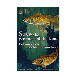 Print Collection 'Eat More Fish' Canvas Art - Bed Bath & Beyond - 39535382