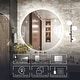 Keonjinn LED Backlit Round Bathroom Vanity Mirror, Wall Mounted ...