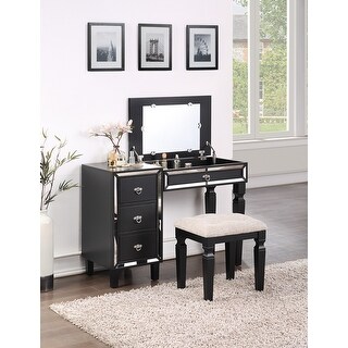 Classic American Traditional Vanity Set with Mirror, Drawers, and ...