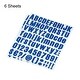 1 Inch Self Adhesive Waterproof Vinyl Letter Number Stickers 6 Sheet ...