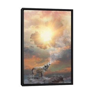 iCanvas "Lone Wolf Howl - Day" by Soaring Anchor Designs Framed Canvas ...