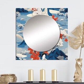 Designart "Ukiyo Japanese Woman In Retro Mountains" Woman Japon Wall ...