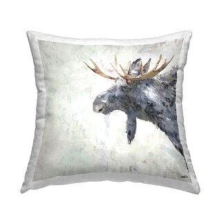 Stupell Rustic Moose View Decorative Printed Throw Pillow Design by ...