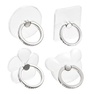 Transparent Phone Ring Holders, Diamond Clear Finger Grip Stand, Set of ...