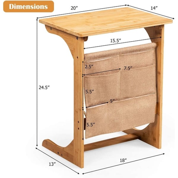 Bamboo TV Tray Table for Living Room Sofa Side Table Snack - Bed Bath ...