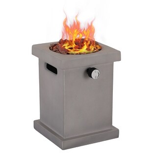 Gas Fire Pit 10 inch,10000 BTU Terrafab Square Portable Propane Fire ...