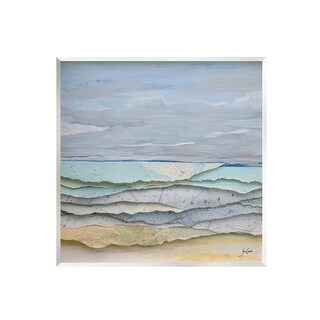 Stupell Layered Map Clippings Beach Shoreline Abstract Collage Wood ...