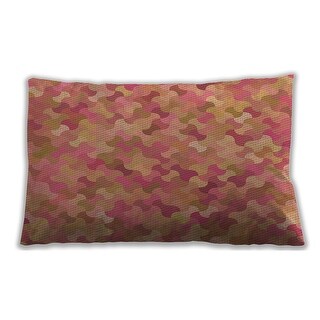 Ahgly Company Patterned Indoor-Outdoor Fire Engine Red Lumbar Throw ...