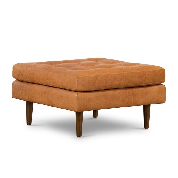 Poly Bark Napa Ottoman Full Grain Genuine Italian Leather Bed Bath Beyond 31459298