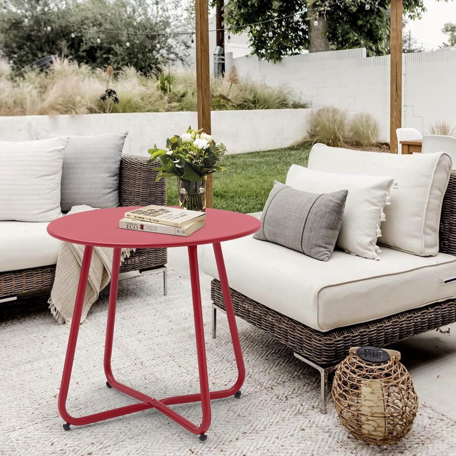 Red Metal Outdoor Tables - Bed Bath & Beyond