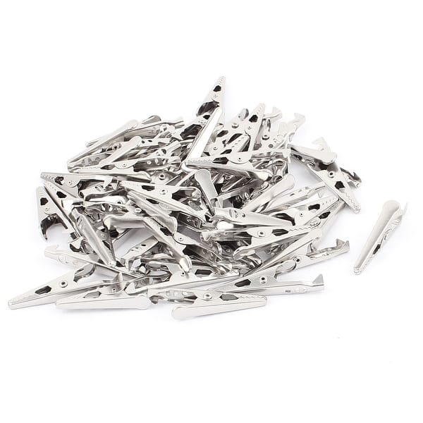 56 Pcs Alligator Clips With Teeth Aligator Hair Bows Metal Clips Silver ...