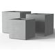Tall Concrete Square Plant boxes / Large Indoor and Outdoor flower ...