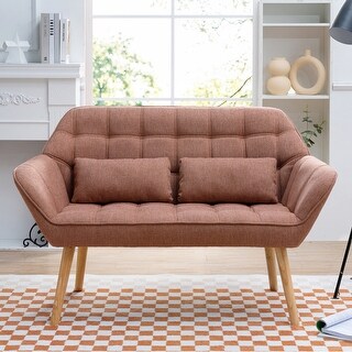 50in Ergonomic Loveseat sofa with pillow High-density sponge - Bed Bath ...