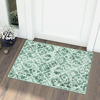 Washable Area Rug,2x3 Green Small Bathroom Rug - Bed Bath & Beyond ...