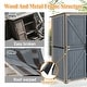 4x2 ft Outdoor Wood Storage Cabinet - Garden Tool Shed with Metal Frame ...