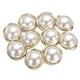 Pearl Gold Metal Sewing Buttons Round Women Buttons with Plastic Shank ...