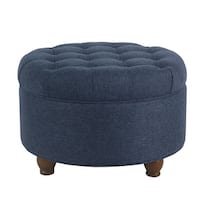 Tufted Large Round Storage Ottoman Beige/ Grey/ Blue - On Sale - Bed ...