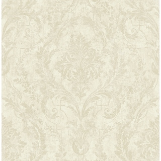 Seabrook Designs Lucilla Antique Muted Damask Unpasted Wallpaper - Bed ...