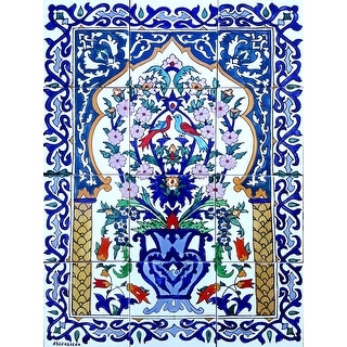 18x24 Moroccan Arch Design Backsplash 12pc Mosaic Tile Wall Mural - Bed ...