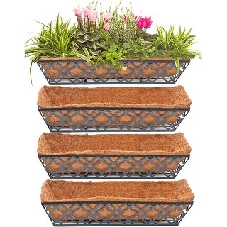 24 Inch Window Deck with Coco Liner, 24" Window Boxes Horse Trough with ...