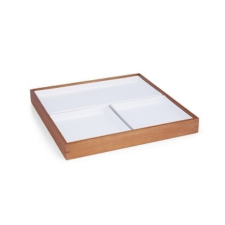 Nambe Duets Bento Box Lunchbox Platter - 18" x 17.25" x 3.5" - Bed Bath ...