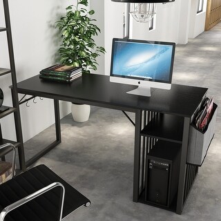 Modern Industrial Home Office Workstation Writing Computer Desk with 2 ...