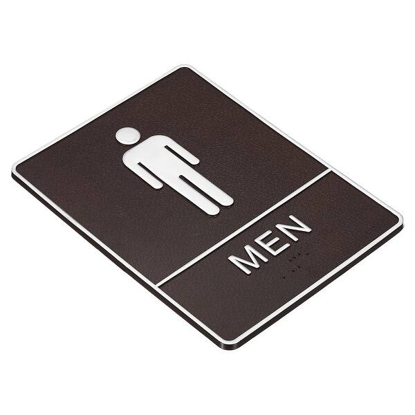 Self Stick Men Toilet Label, Acrylic Square Adhesive Tape Sticker Sign ...