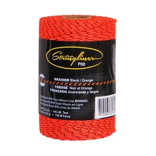 Stringliner PRO Mason's Line Refill 500 ft. Black/Orange Bonded Braided ...
