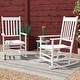 Outsunny 2 PCs Wooden Rocking Chair Set, Outdoor Rocker Chairs with ...