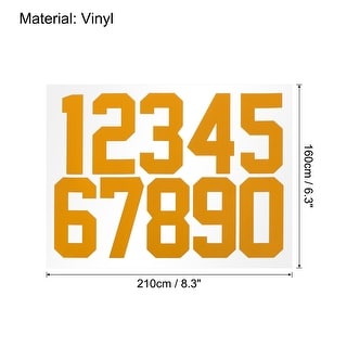 Reflective Mailbox Numbers Sticker 0 - 9 Adhesive Address Number Yellow ...