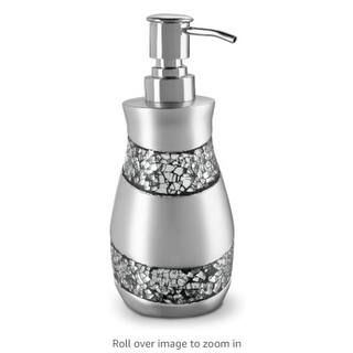 Creative Scents Silver Mosaic Hand Soap Dispenser - Gray - Silver /Gray ...