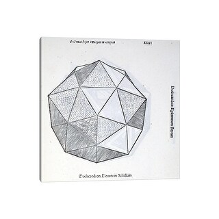 iCanvas "Dodecaedron Elevatum Solidum" by Leonardo da Vinci Canvas ...