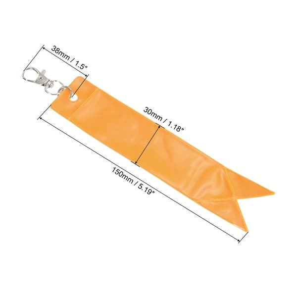 2pcs Safety Reflector Tag Pendant PVC Reflective Gear Lobster Clasp ...