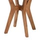 Phaedra Round Marble End Table - Modern Accent Table with Mango Wood ...
