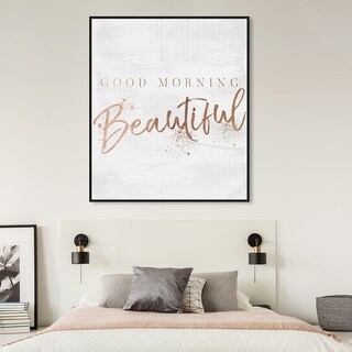 Oliver Gal 'Good Morning Beautiful Rose Gold' Wall Art Framed Canvas ...