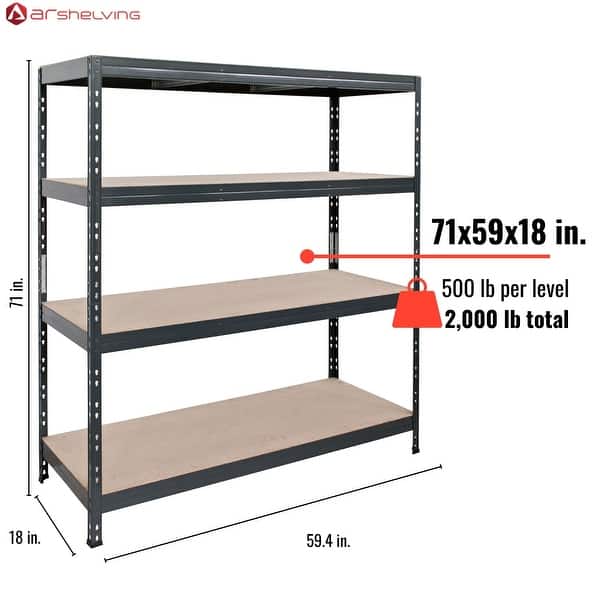 Ar Shelving Matte Dark Grey Shelving Garage Storage Racks Combinable ...