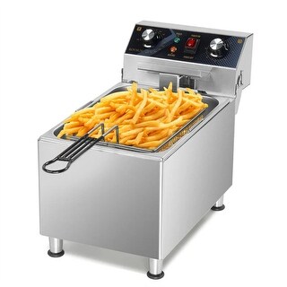 18QT 110V 3300W Single Tank Electric Deep Fryer with Timer - Bed Bath ...