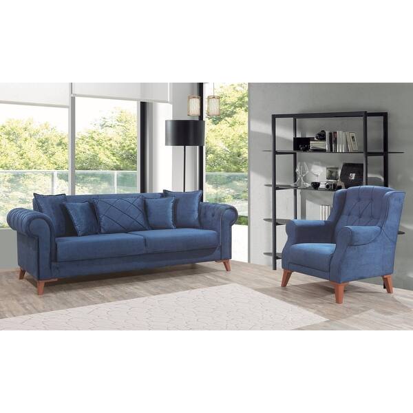 Munti Modern One Sofa One Love Seat One Chair Living Room Set - Bed ...