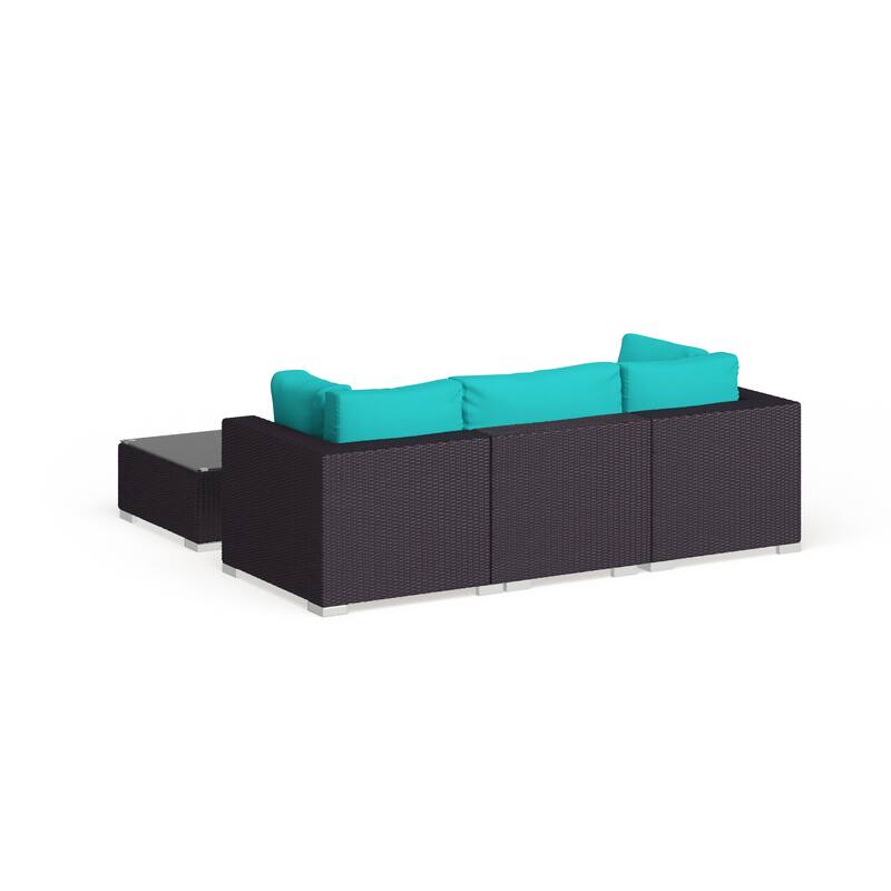 Bocabec 5-piece Outdoor Patio Sectional Set with Coffee Table and ...