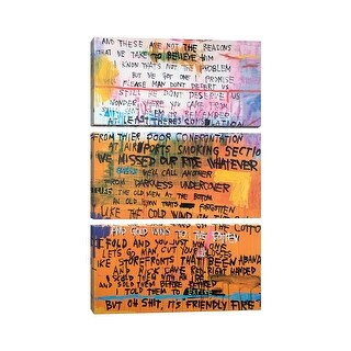 iCanvas "Gold Wins To The Rotten" by Eddie Love 3-Piece Canvas Wall Art ...