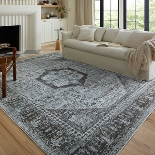 Alexander Home Colette Vintage Grand Medallion Area Rug - Bed Bath ...
