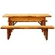 Live Edge Locust Wood 6' Autumnwood Table with 6' Wildwood Benches ...