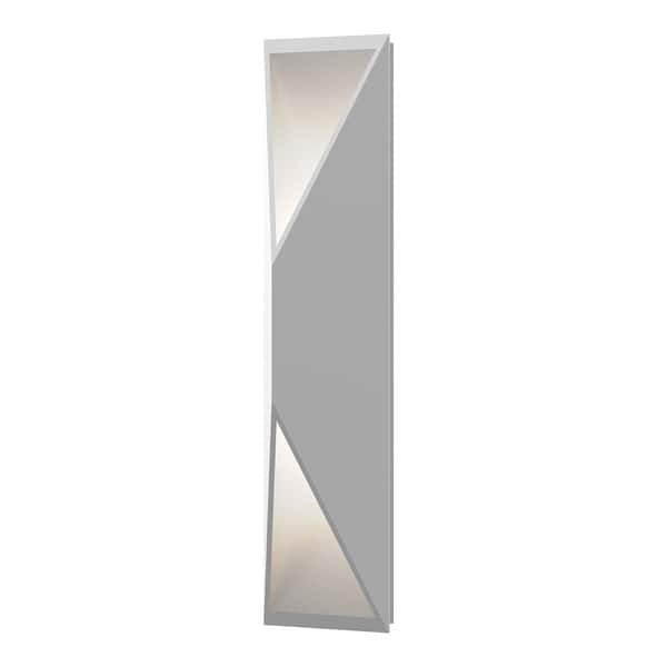 Prisma 2-light ADA Textured White Tall LED Outdoor Wall Sconce - Bed ...