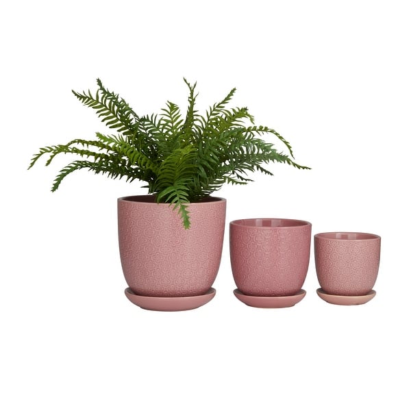 large pink planters