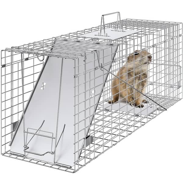 VEVOR Live Animal Cage Trap,Folding Animal Trap with Handle for Rabbits ...