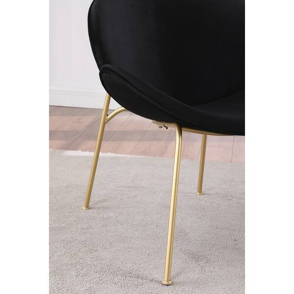 Modern Velvet Dining Chairs Set of 2, Fallow Living Room Accent Chairs ...