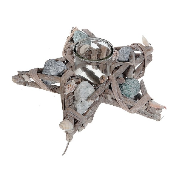 Star Shaped Pebbles And Seashells Candle Holder - Bed Bath & Beyond ...