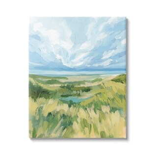 Stupell Coastal Grassy Dunes Landscape Canvas Wall Art by Victoria ...