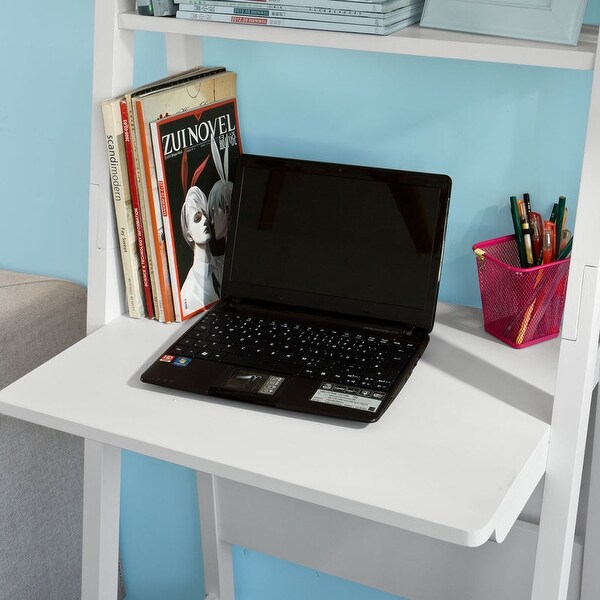 SoBuy FRG60 W Storage Display Shelving Ladder Shelf With Desk And 2 Shelves On Sale Bed Bath Beyond 39807739